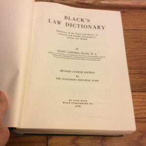 Black's Law Dictionary Revised Fourth Edition