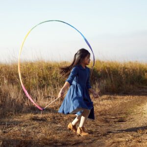 Sarah's Silks Rainbow Streamer - 8' Long Twirling Ribbon Wand for Kids | Montessori and Waldorf Toys