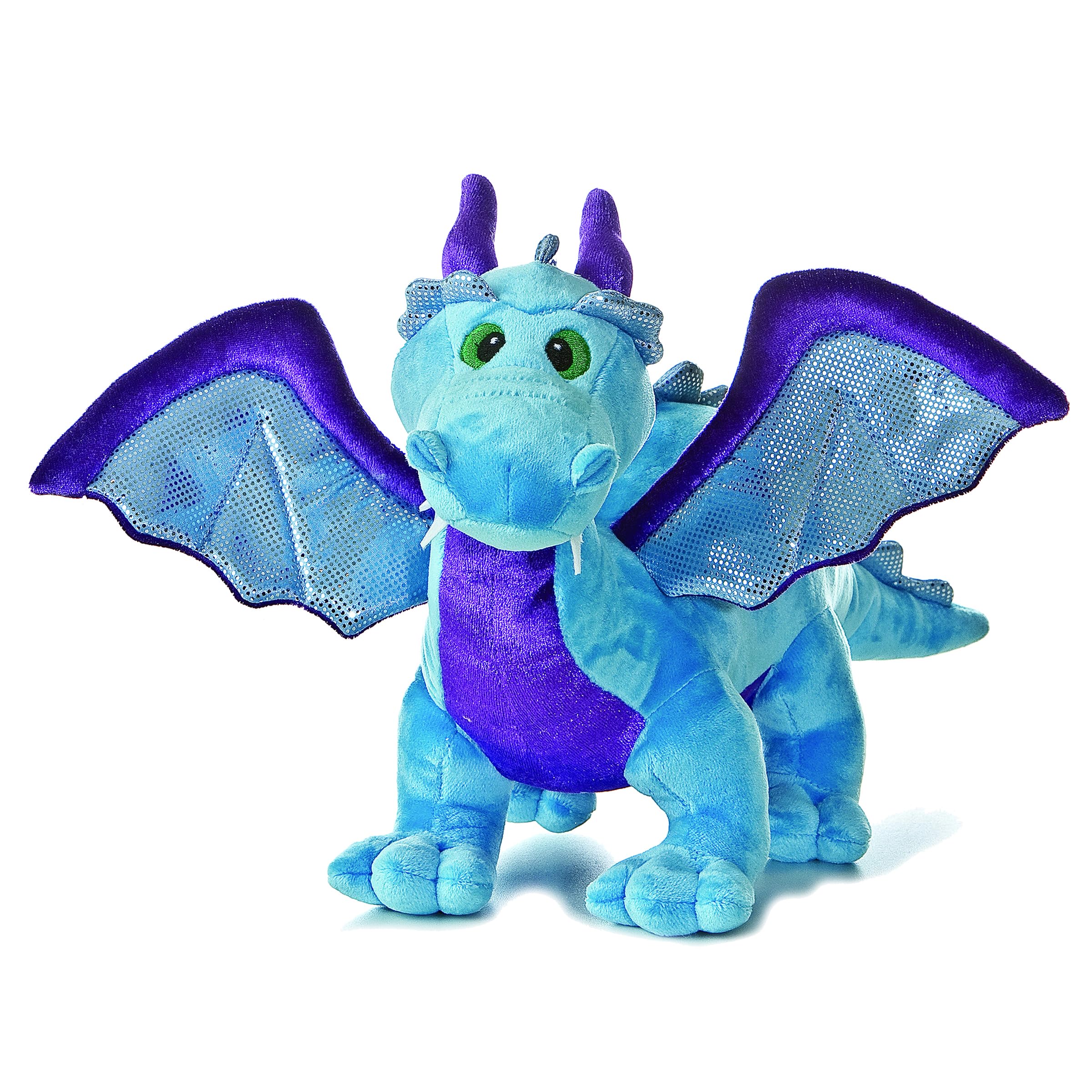 Aurora® Ferocious Dinos & Dragons Blue Dragon Stuffed Animal - Prehistoric Fun - Cuddly Companions - Blue 18 Inches