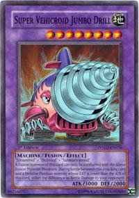 yu-gi-oh! - super vehicroid jumbo drill (potd-en036) - power of the duelist - 1st edition - super rare