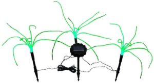 wild grass solar garden lights. 3 sprigs of green grass, 1.2 foot tall