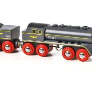 BRIO World - 33697 Speedy Bullet Train - Engaging 2-Piece Wooden Toy Train Set | Ideal for Kids Age 3+ | Enhances Motor Skills | Compatible Railway Toys | FSC Certified Materials