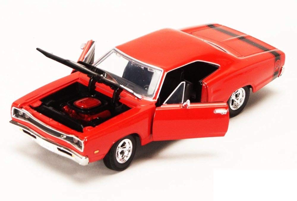 Motormax 1969 Dodge Coronet Super Bee Red 1/24 Diecast Model Car