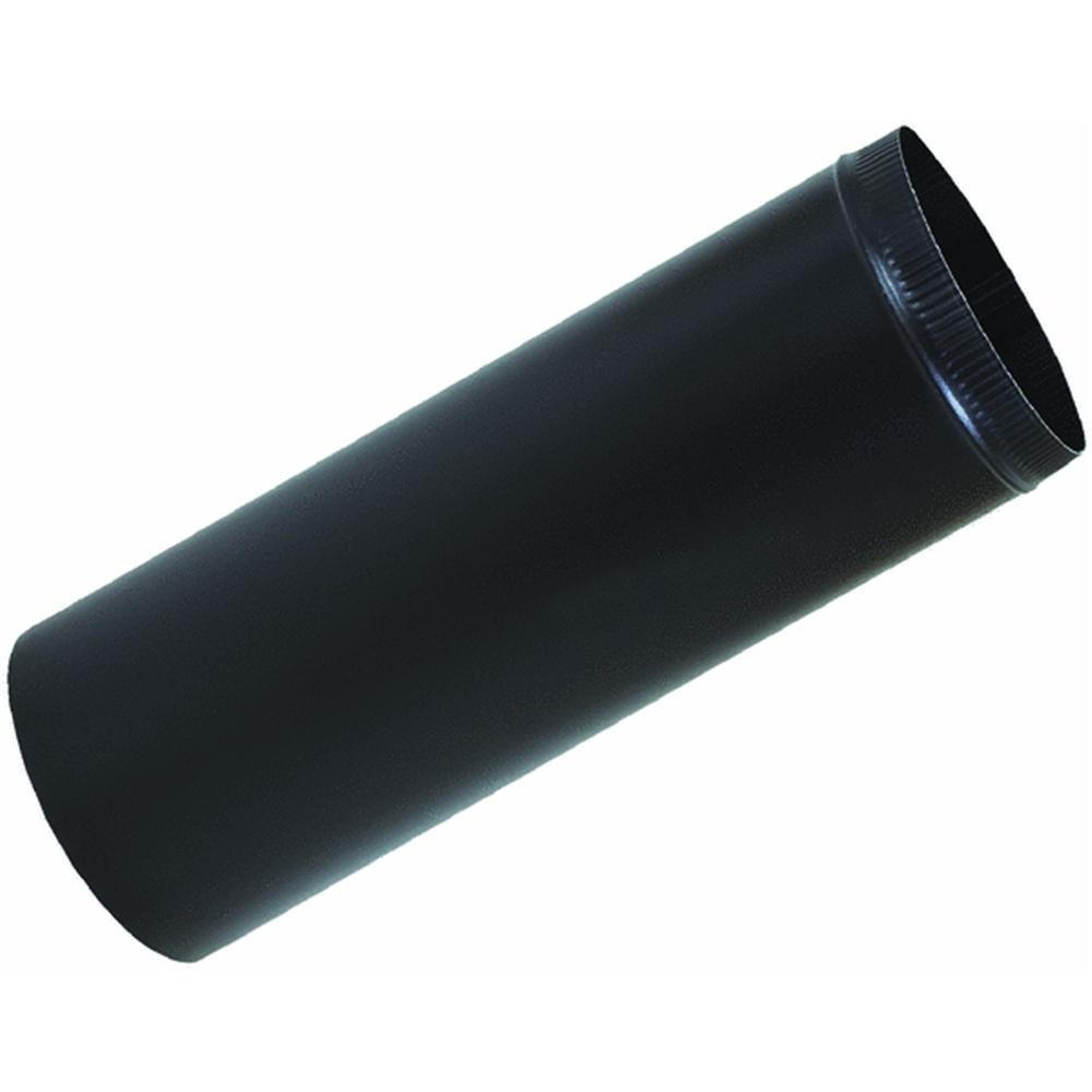 UNITED STATES HDW BM0113 8" x 24" Stove Pipe, Black