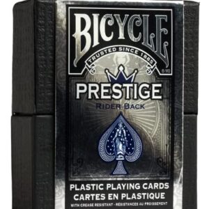 Bicycle Prestige Waterproof Plastic Playing Cards, Red & Blue (Colors May Vary)