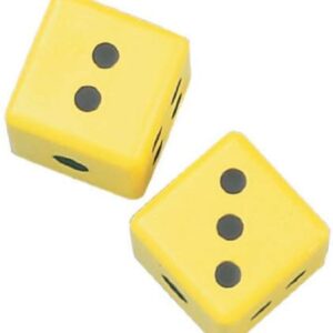 Champion Sports 3 Inch Coated Foam Dice, Yellow