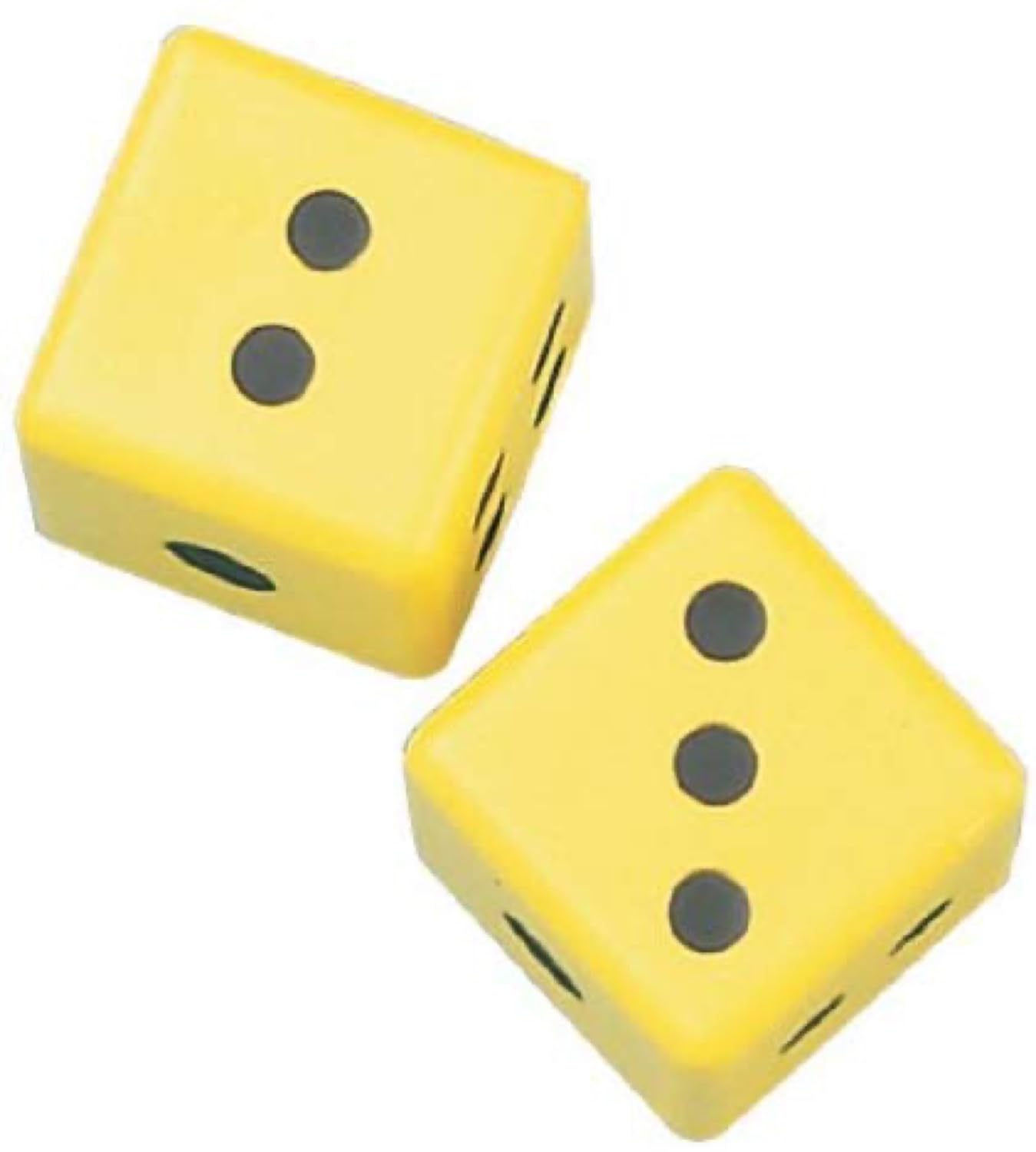 Champion Sports 3 Inch Coated Foam Dice, Yellow