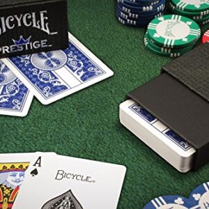 Bicycle Prestige Waterproof Plastic Playing Cards, Red & Blue (Colors May Vary)