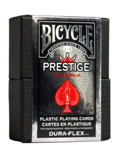 bicycle prestige waterproof plastic playing cards, red & blue (colors may vary)