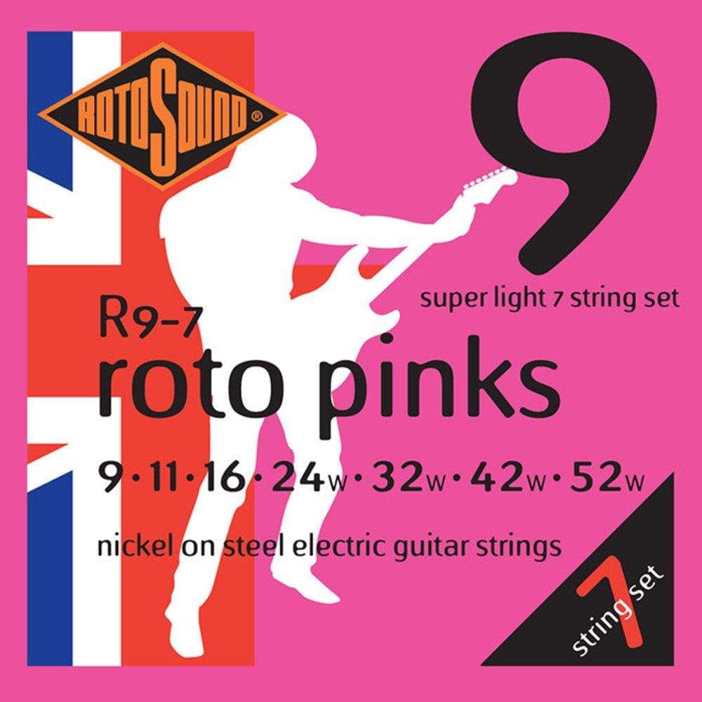 Rotosound R9-7 Nickel Super Light 7 String Electric Guitar Strings (9 11 16 24 32 42 52)