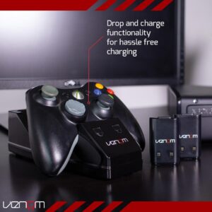 Venom Xbox 360 Twin Docking Station with 2 x Rechargeable Battery Packs: Black (Xbox 360)