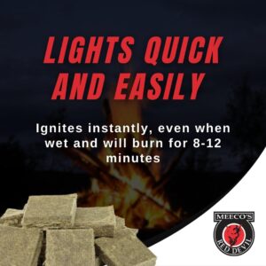 MEECO'S RED DEVIL Surestart® Firelighting Squares Pack of 24 - Quick Lighting for Indoor/Outdoor Fireplaces, Wood Stoves, Pellet Stoves, Campfires, Fire Pits, Smoker Grills, & Pizza Ovens