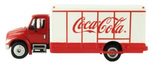 coca-cola motor city classics beverage delivery truck with metal body and chassis