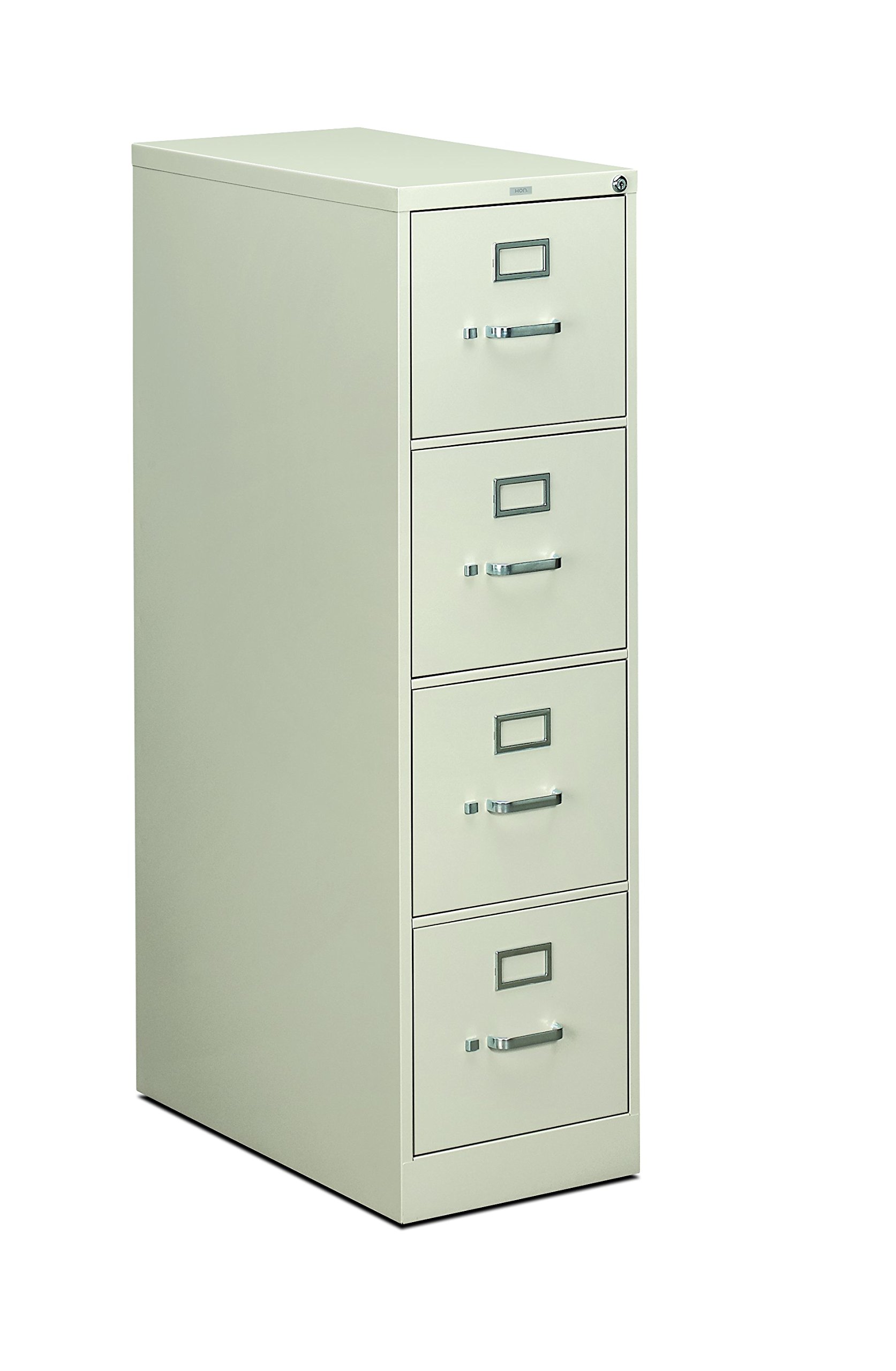 HON 310 Series Vertical File, 4 Letter-Size File Drawers, Light Gray, 15" X 26.5" X 52"