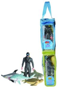 wild republic diver, toy figure, bath toy, pool fun, underwater adventure, double tube, ocean theme