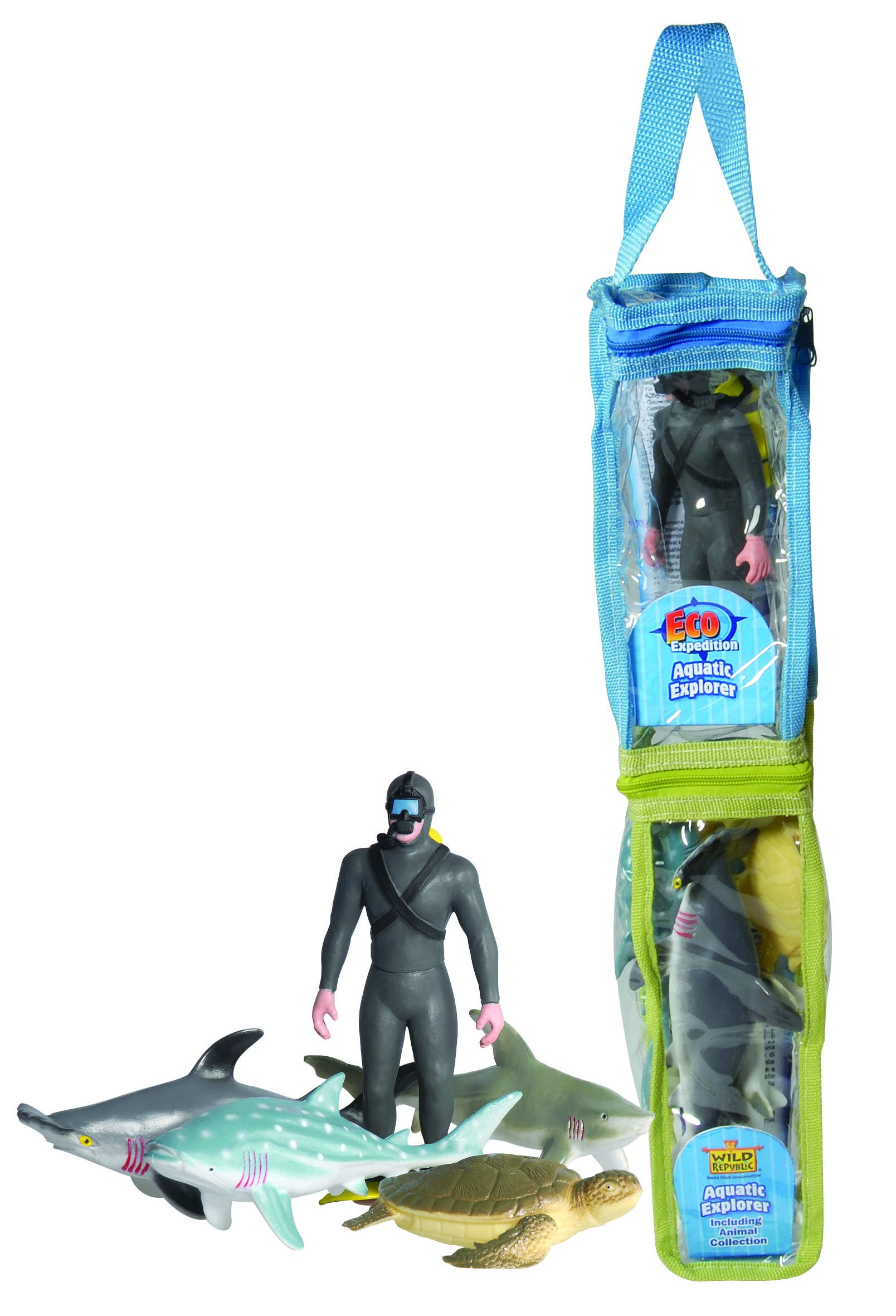 Wild Republic Diver, Toy Figure, Bath Toy, Pool Fun, Underwater Adventure, Double Tube, Ocean Theme