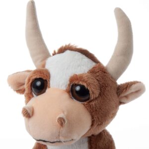 The Petting Zoo Longhorn Stuffed Animal, Gifts for Kids, Bright Eye Zoo Animals, Longhorn Plush Toy 7 inches