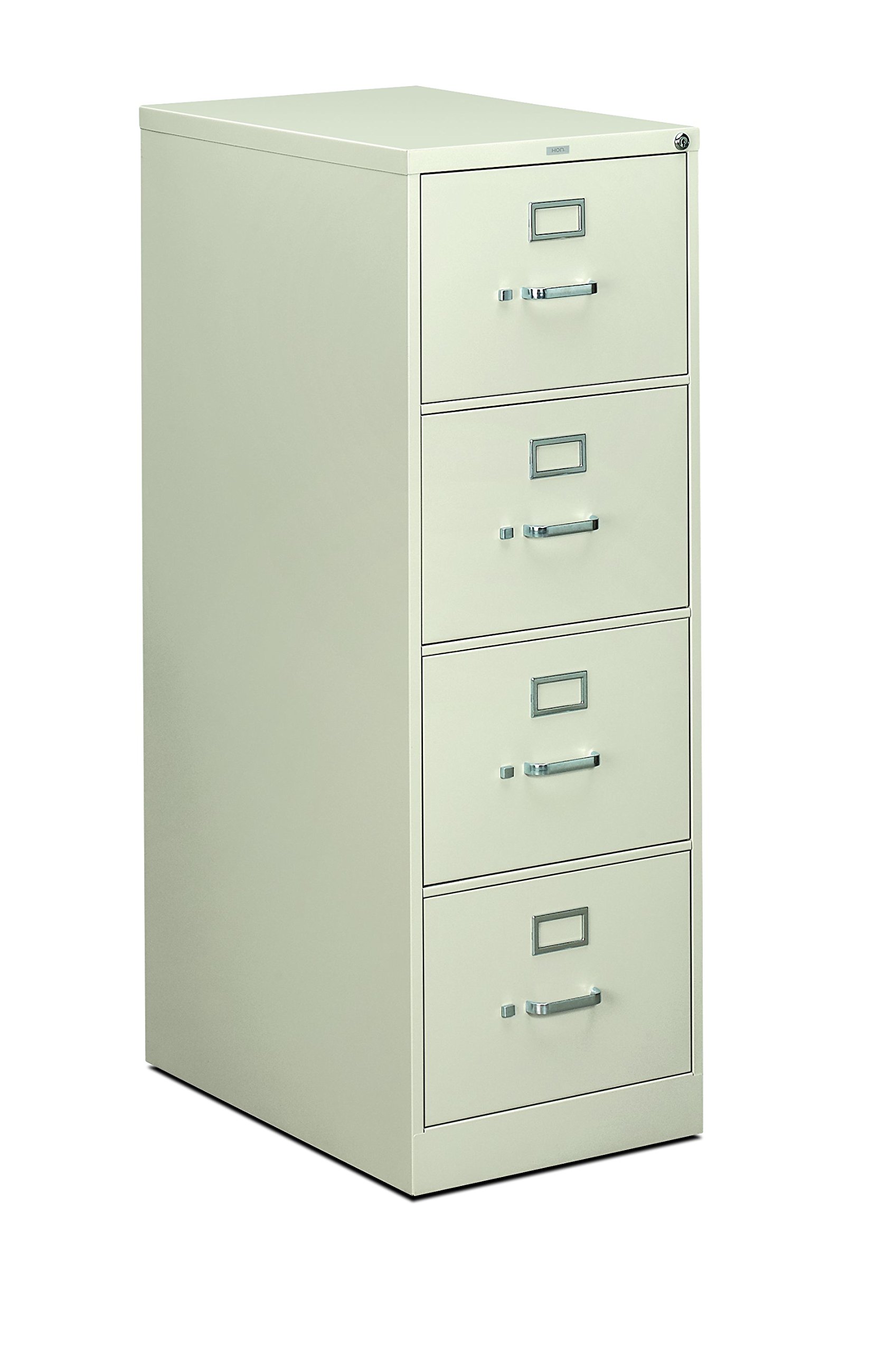 HON 4-Drawer Filing Cabinet - 310 Series Full-Suspension Legal File Cabinet, 26-1/2-Inch Drawers, Light Gray (H314)