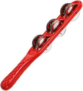 meinl percussion hjs1r headliner series abs plastic jingle stick, red