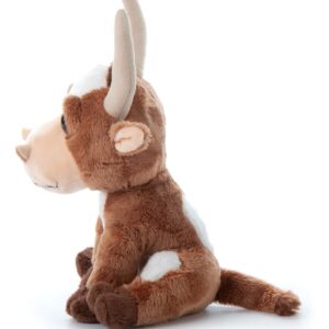 The Petting Zoo Longhorn Stuffed Animal, Gifts for Kids, Bright Eye Zoo Animals, Longhorn Plush Toy 7 inches