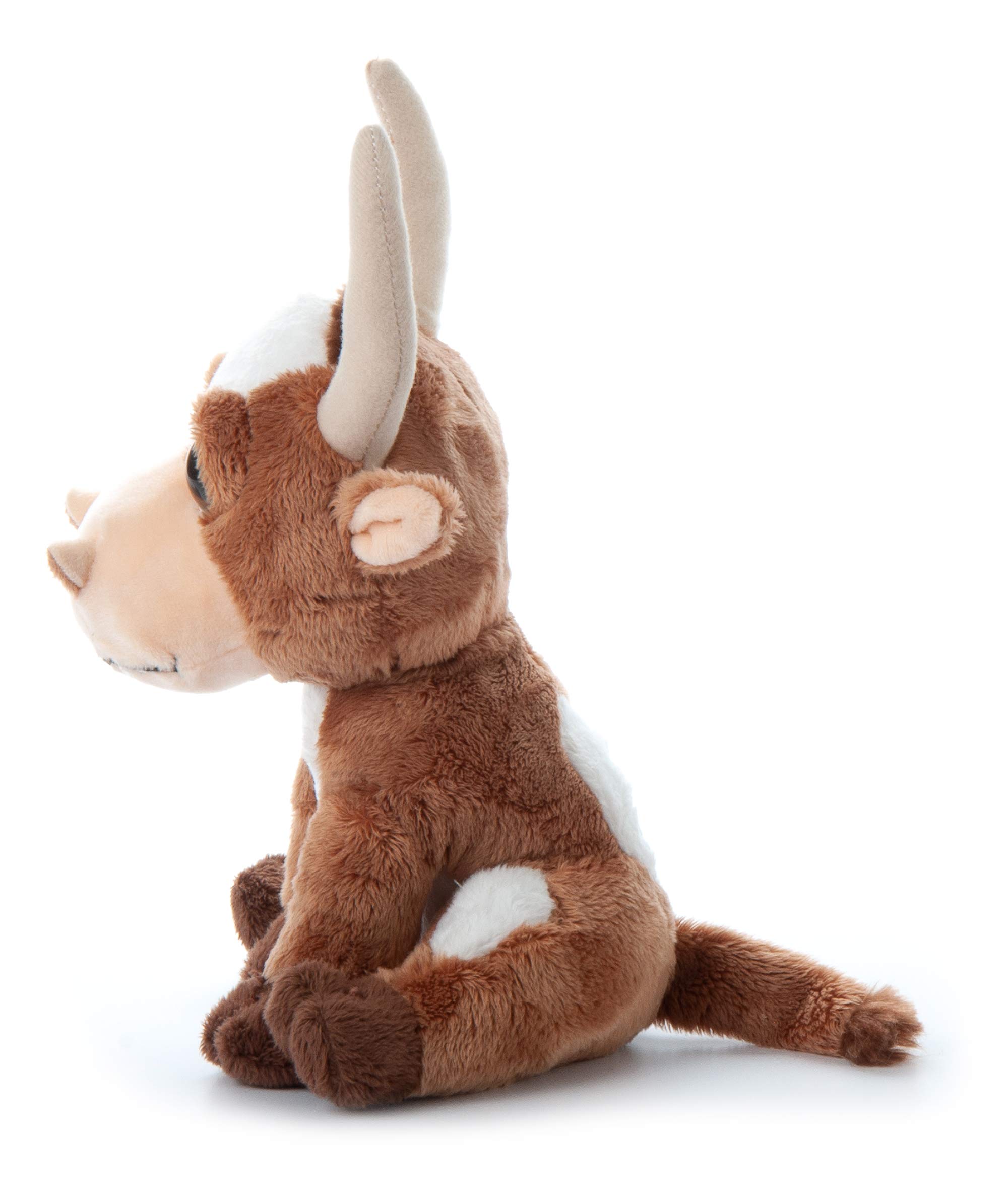 The Petting Zoo Longhorn Stuffed Animal, Gifts for Kids, Bright Eye Zoo Animals, Longhorn Plush Toy 7 inches