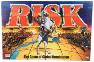 parker brothers risk 1998 board game with army shaped pieces