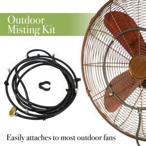 DecoBREEZE Fans Outdoor Misting Kit, One Size, Black