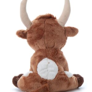 The Petting Zoo Longhorn Stuffed Animal, Gifts for Kids, Bright Eye Zoo Animals, Longhorn Plush Toy 7 inches