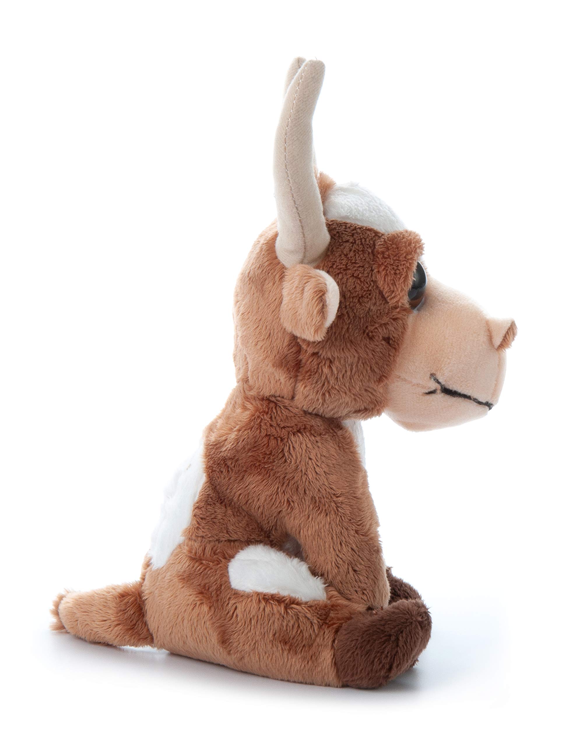 The Petting Zoo Longhorn Stuffed Animal, Gifts for Kids, Bright Eye Zoo Animals, Longhorn Plush Toy 7 inches