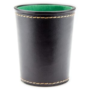 brybelly felt-lined synthetic leather dice cup 4x3x3 in