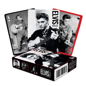 aquarius elvis playing cards - elvis presley themed deck of cards for your favorite card games - officially licensed elvis merchandise & collectibles - poker size with linen finish