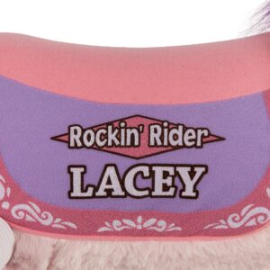 Rockin' Rider Lacey Talking Plush Spring Horse,White, Large