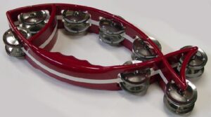 new pro "holy mackerel" christian jesus fish tambourine