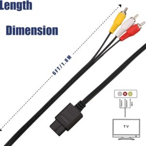 AV Audio / Video Cable Compatible with Nintendo Gamecube