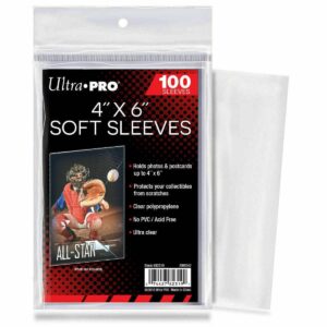 ultra pro 4" x 6" soft sleeves (100)