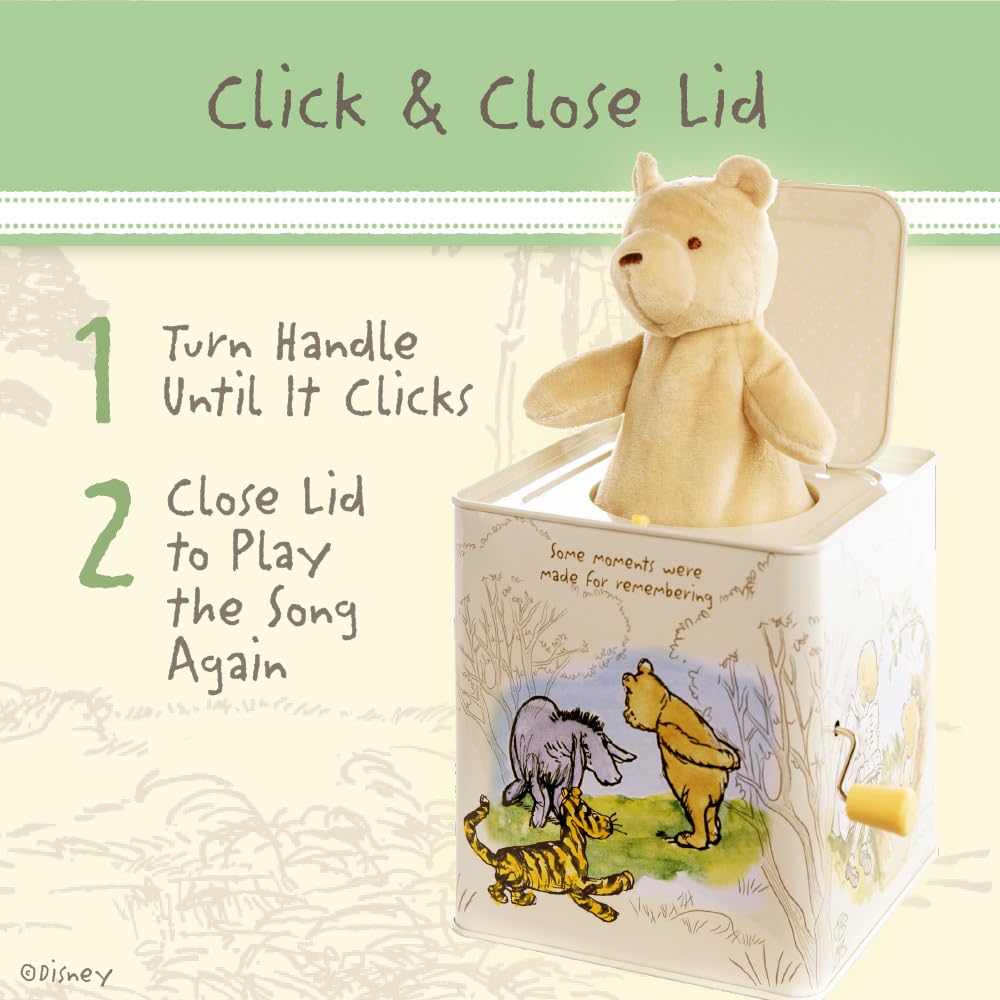 Disney Baby Classic Winnie The Pooh Jack-in-The-Box - Musical Toy for Babies