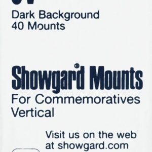 Showgard Pre-Cut Black Stamp Mounts Size JV25/40