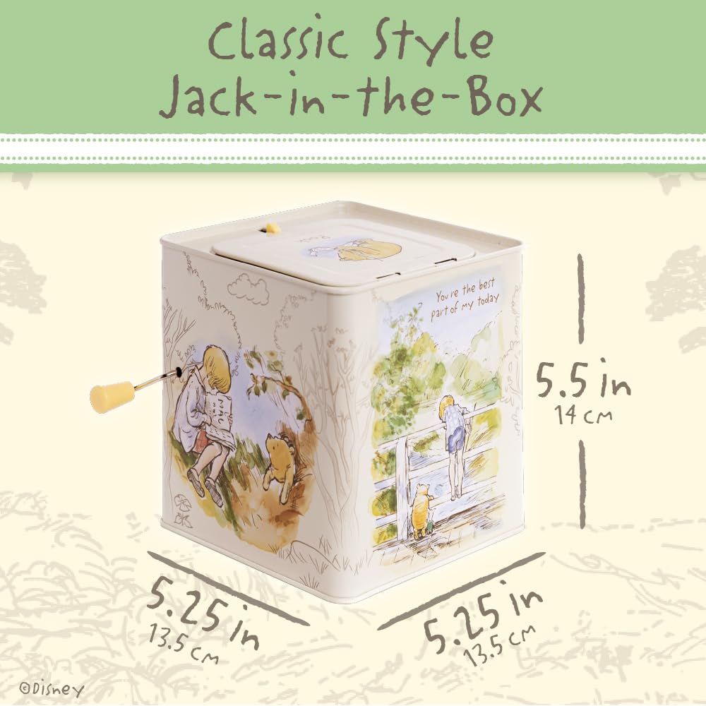 Disney Baby Classic Winnie The Pooh Jack-in-The-Box - Musical Toy for Babies