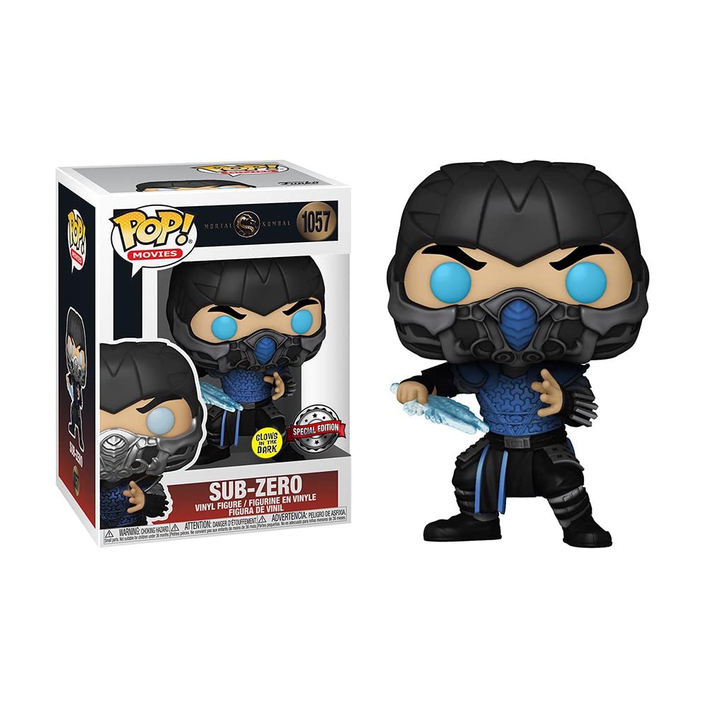 Funko Pop Mortal Kombat Movie Sub-Zero Glow in The Dark Exclusive Figure