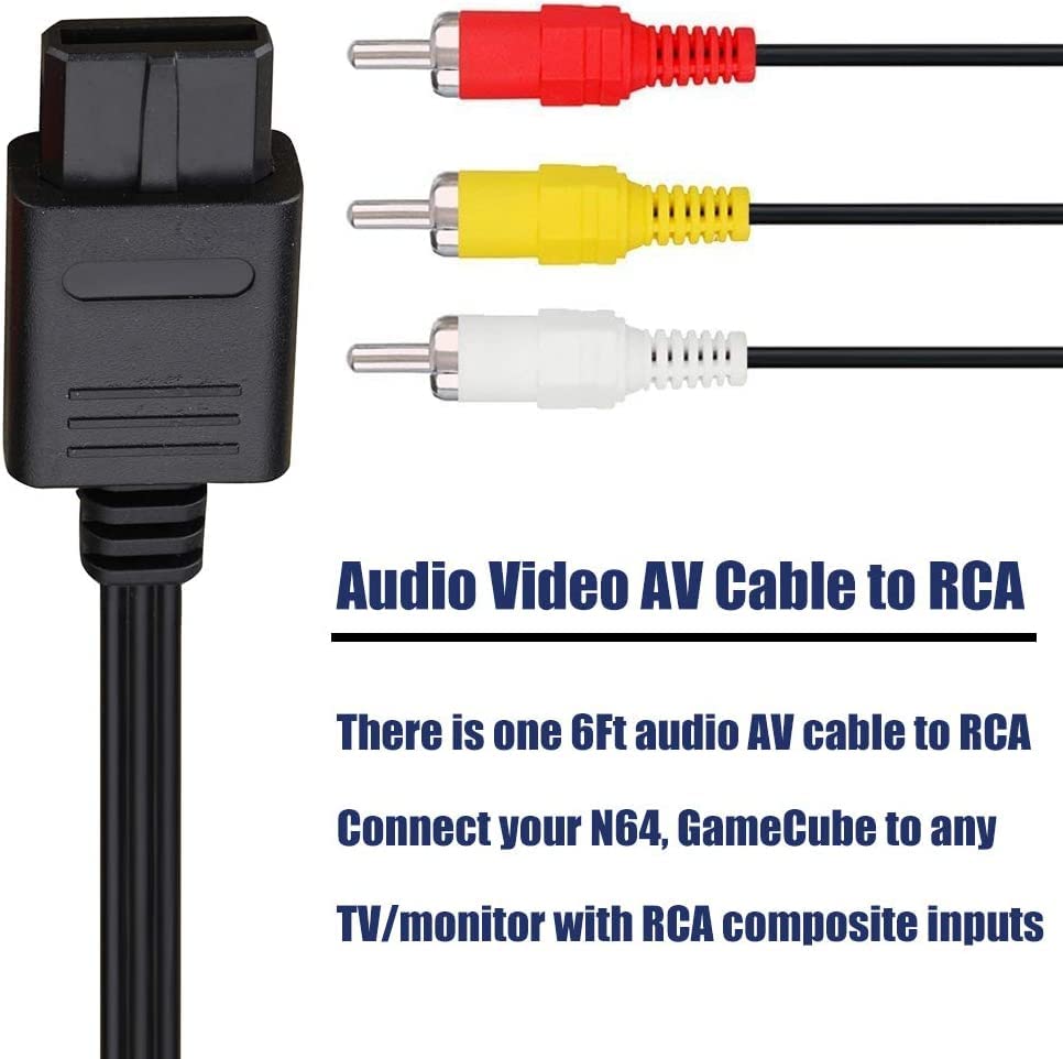 AV Audio / Video Cable Compatible with Nintendo Gamecube