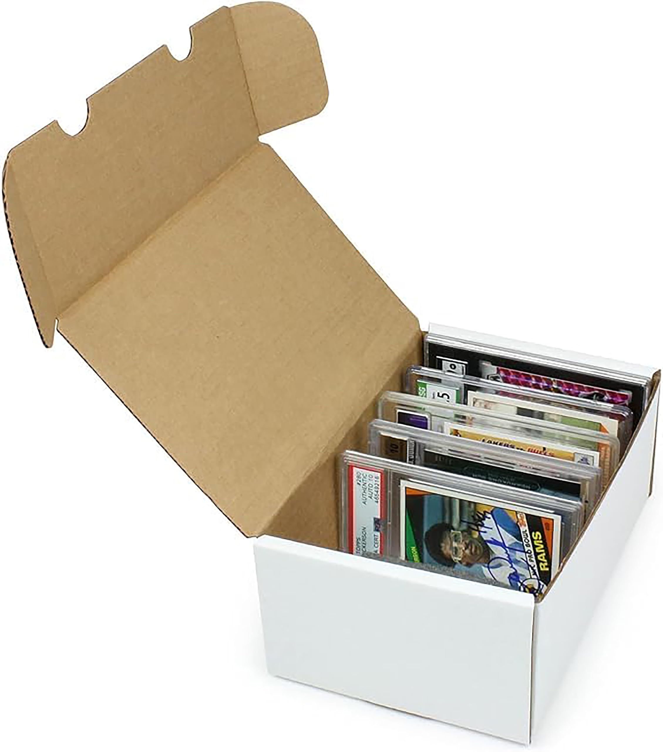 BCW Graded Card Storage Box - 1ct | Sports and Trading Card Holder for 30 Graded Cards & 100 Toploaders | Durable Corrugated Paper | Fits PSA, BGS, SGC, CSG, HGA Graded Cards, Screw Holders, etc