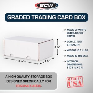 BCW Graded Card Storage Box - 1ct | Sports and Trading Card Holder for 30 Graded Cards & 100 Toploaders | Durable Corrugated Paper | Fits PSA, BGS, SGC, CSG, HGA Graded Cards, Screw Holders, etc