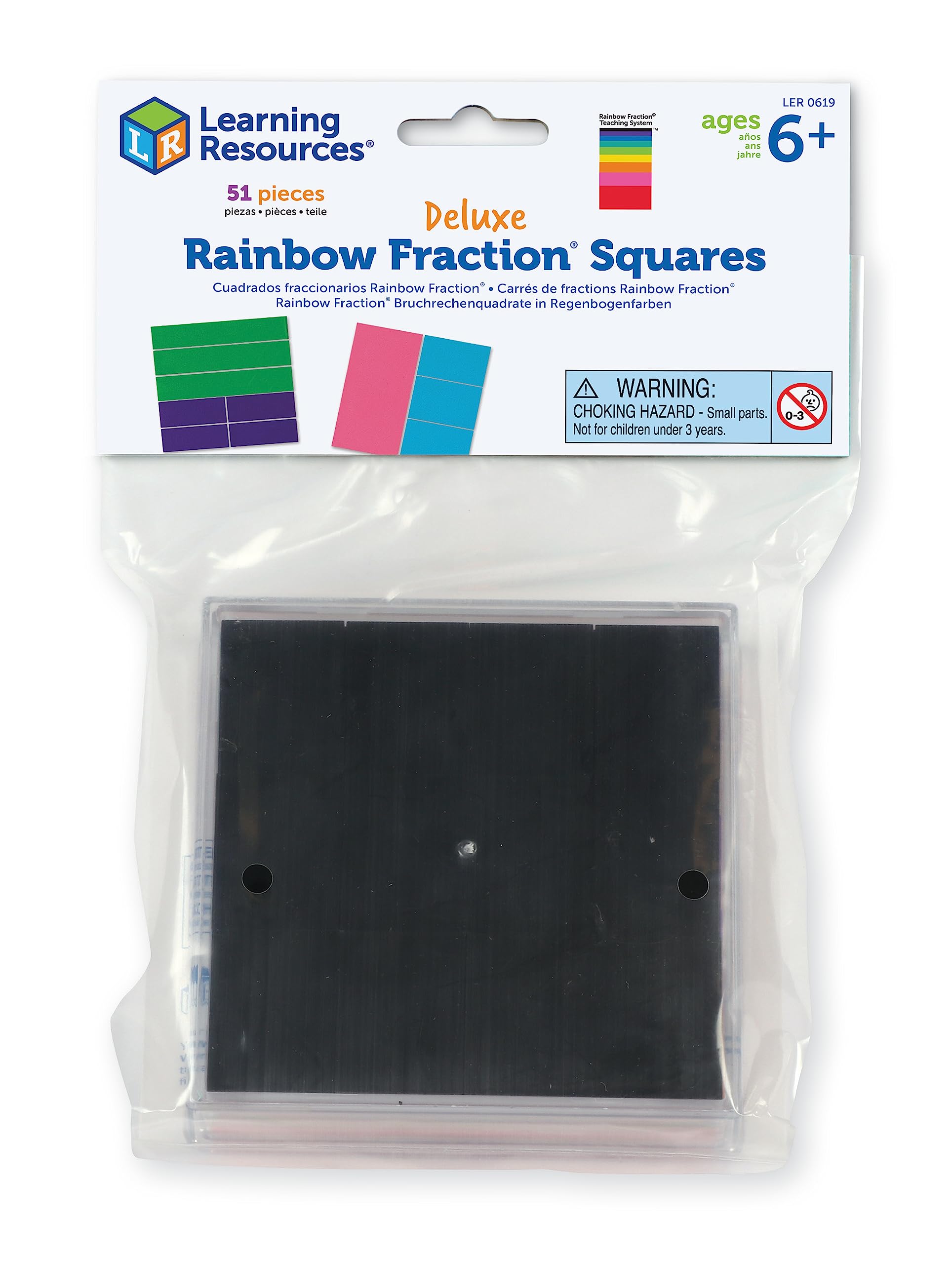 Learning Resources Deluxe Rainbow Fraction Squares