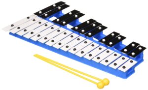 prokussion red27v 27 key chromatic glockenspiel xylophone with free beaters - red