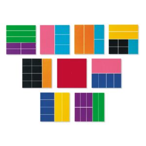 learning resources deluxe rainbow fraction squares