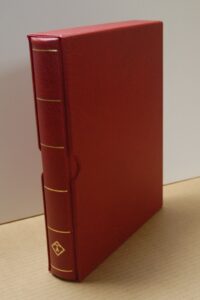 lighthouse vario-f sheet binder and slipcase in red