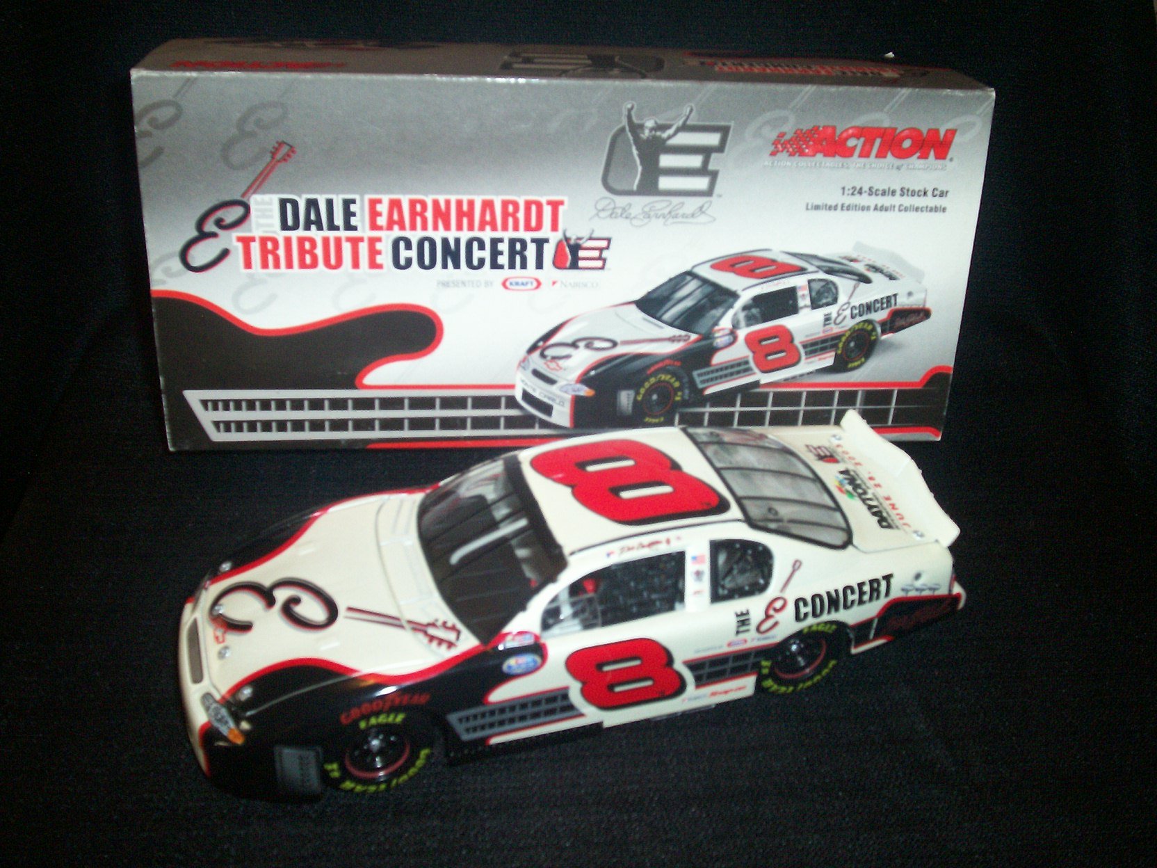 Dale Earnhardt Jr #8 Dale Earnhardt Sr Tribute Concert Legend E 2003 Monte Carlo 1/24 Scale Action Racing Collectables Hood Trunk Opens