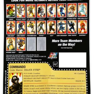 G.I. Joe 25th Anniversary Comic Series Cardback: Snake Eyes (Commando) 3.75 Inch Action Figure