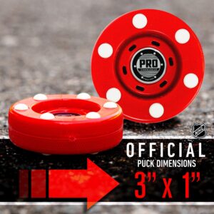 Franklin Sports unisex adult 1 pack Franklin Sports NHL Street Hockey Puck Pro Commander Outdoor Roller Hockey Puck Official Size St, Red, Puck US