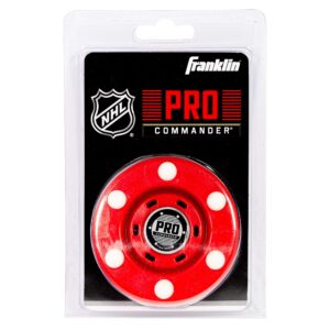 Franklin Sports unisex adult 1 pack Franklin Sports NHL Street Hockey Puck Pro Commander Outdoor Roller Hockey Puck Official Size St, Red, Puck US